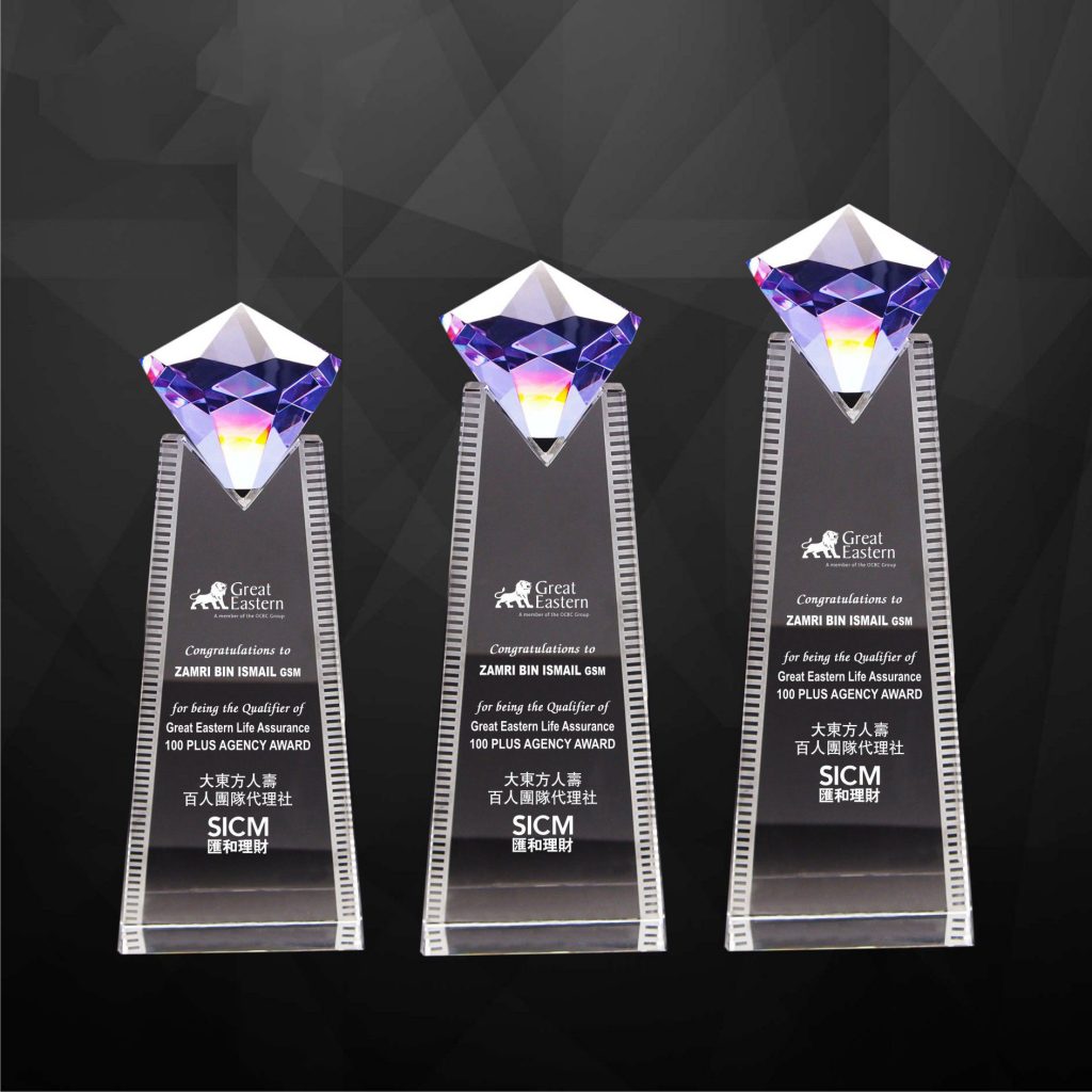 9257 Exclusive Crystal Diamond Plaques – iTrophy