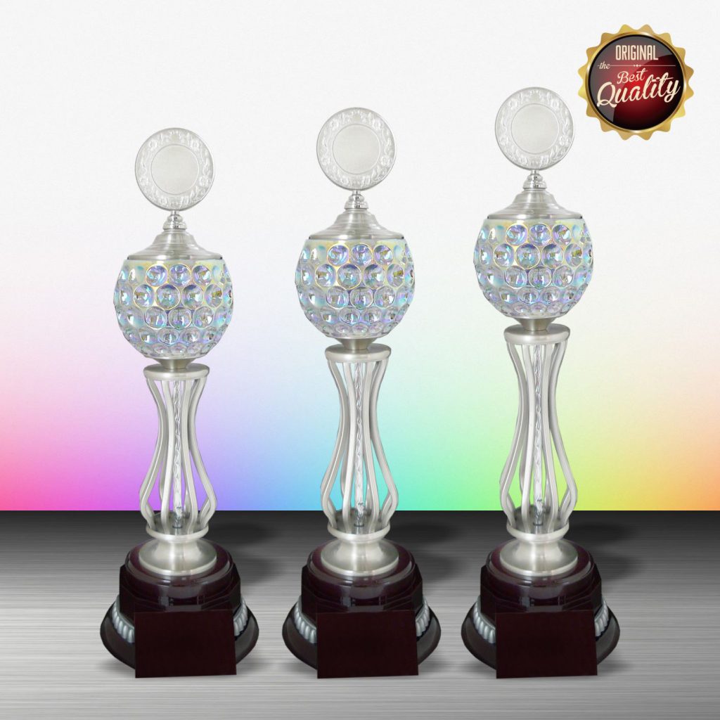 WS6087 Exclusive White Silver Trophy with Crystal – iTrophy