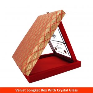 3067 Velvet Songket Box with Crystal Glass – iTrophy