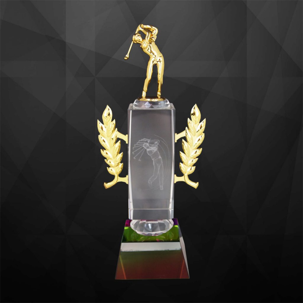 9144 Exclusive Crystal Golf Trophy – iTrophy