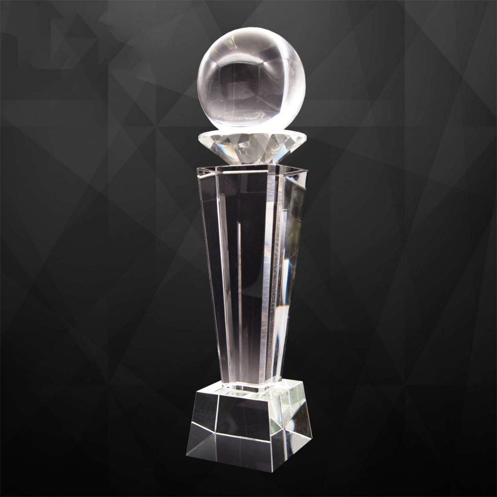 9263 Exclusive Crystal Trophy with Crystal Ball – iTrophy