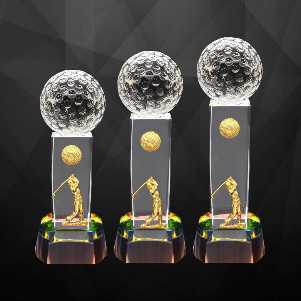 9283 Exclusive Crystal Golf Trophy – iTrophy