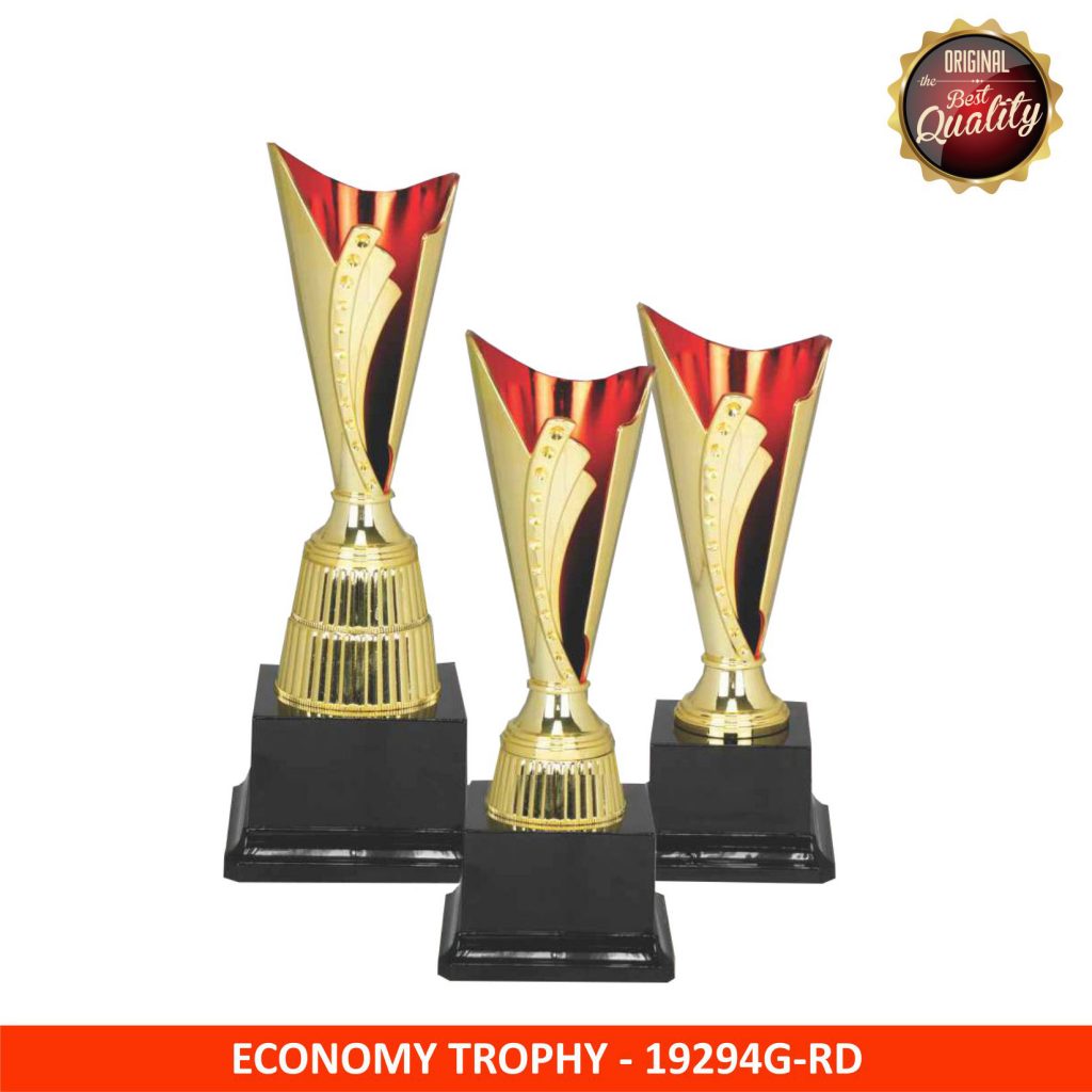 19294 Economy Trophy (GOLD RED) – iTrophy