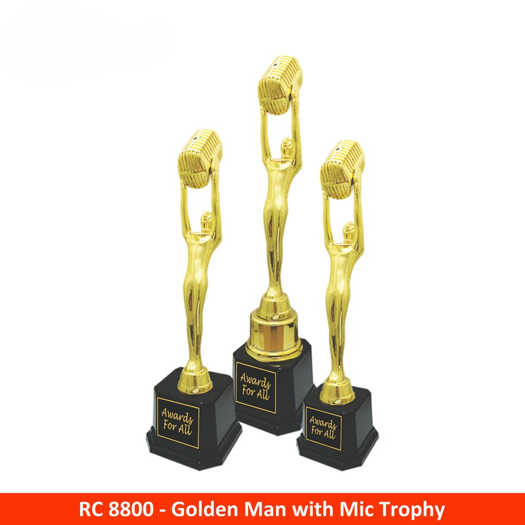 RC8800 Golden Man with Microphone Trophy – iTrophy