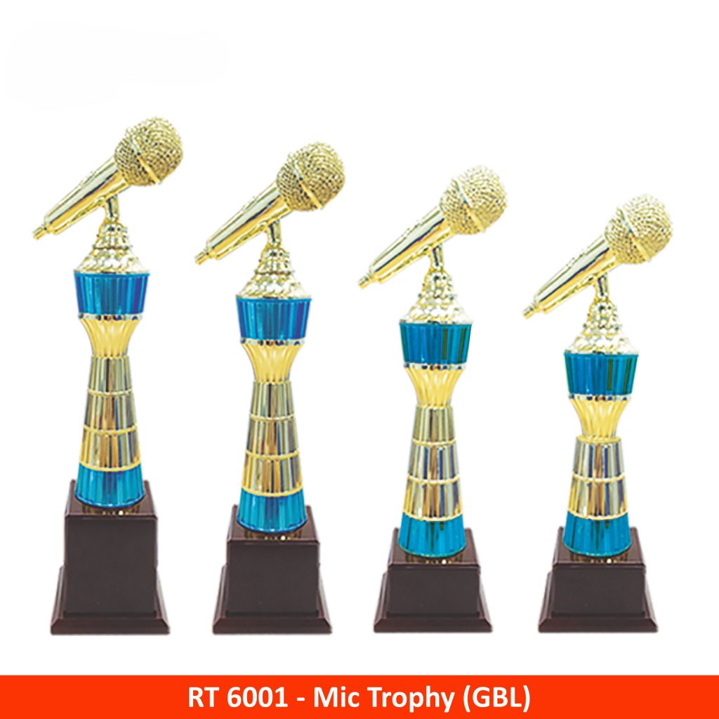 RT6001 Plastic Microphone Trophy (GOLD BLUE) – iTrophy