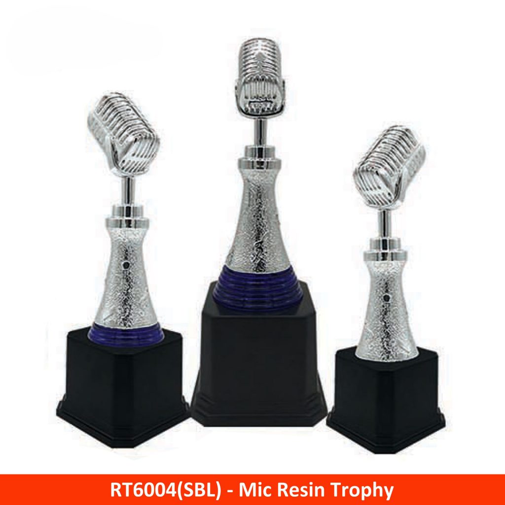 RT6004 Resin Microphone Trophy (SILVER BLUE) – iTrophy