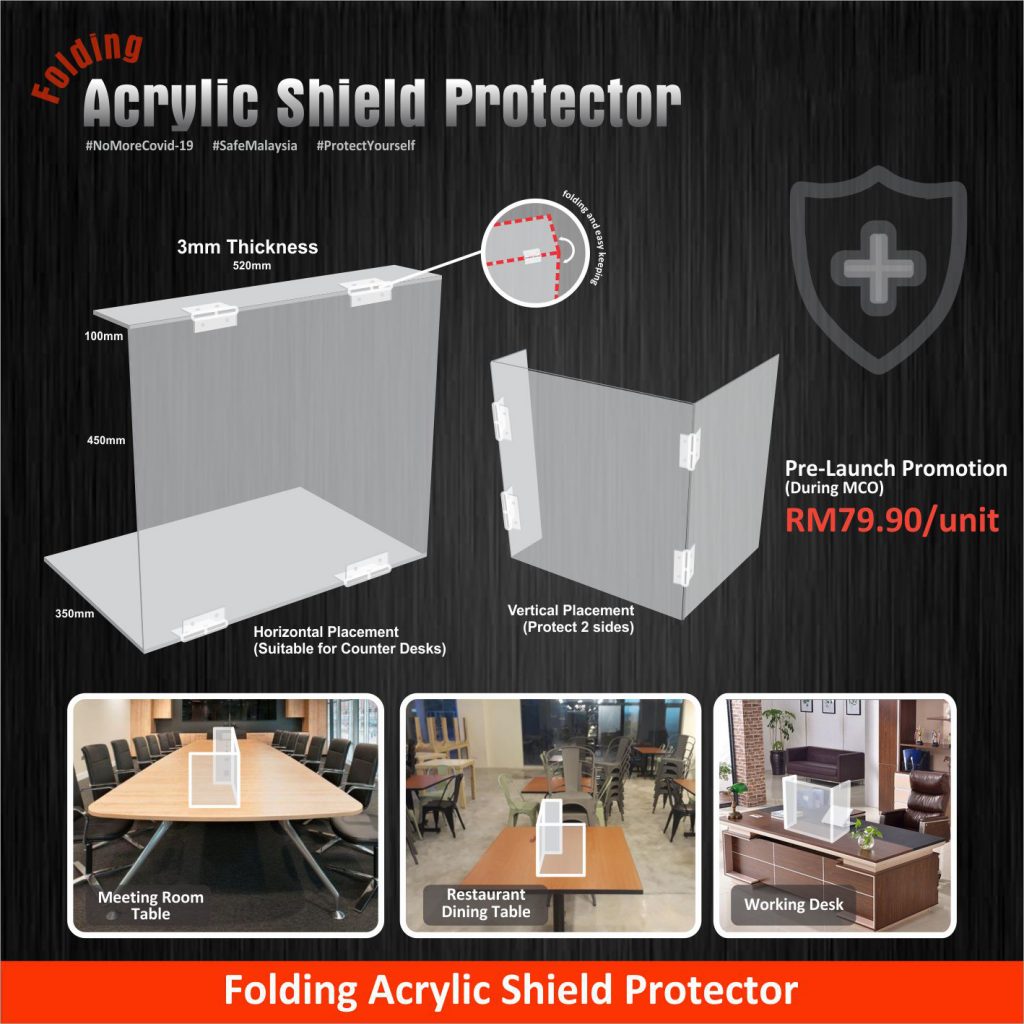 Folding Acrylic Shield Protector – iTrophy