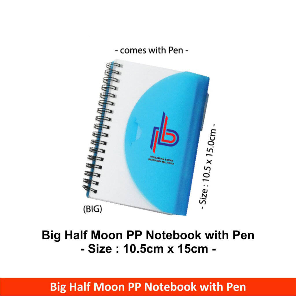Big Half Moon PP Notebook with Pen – iTrophy