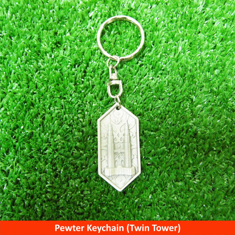 HPK – Hexagon Pewter Keychain (Twin Tower) – iTrophy