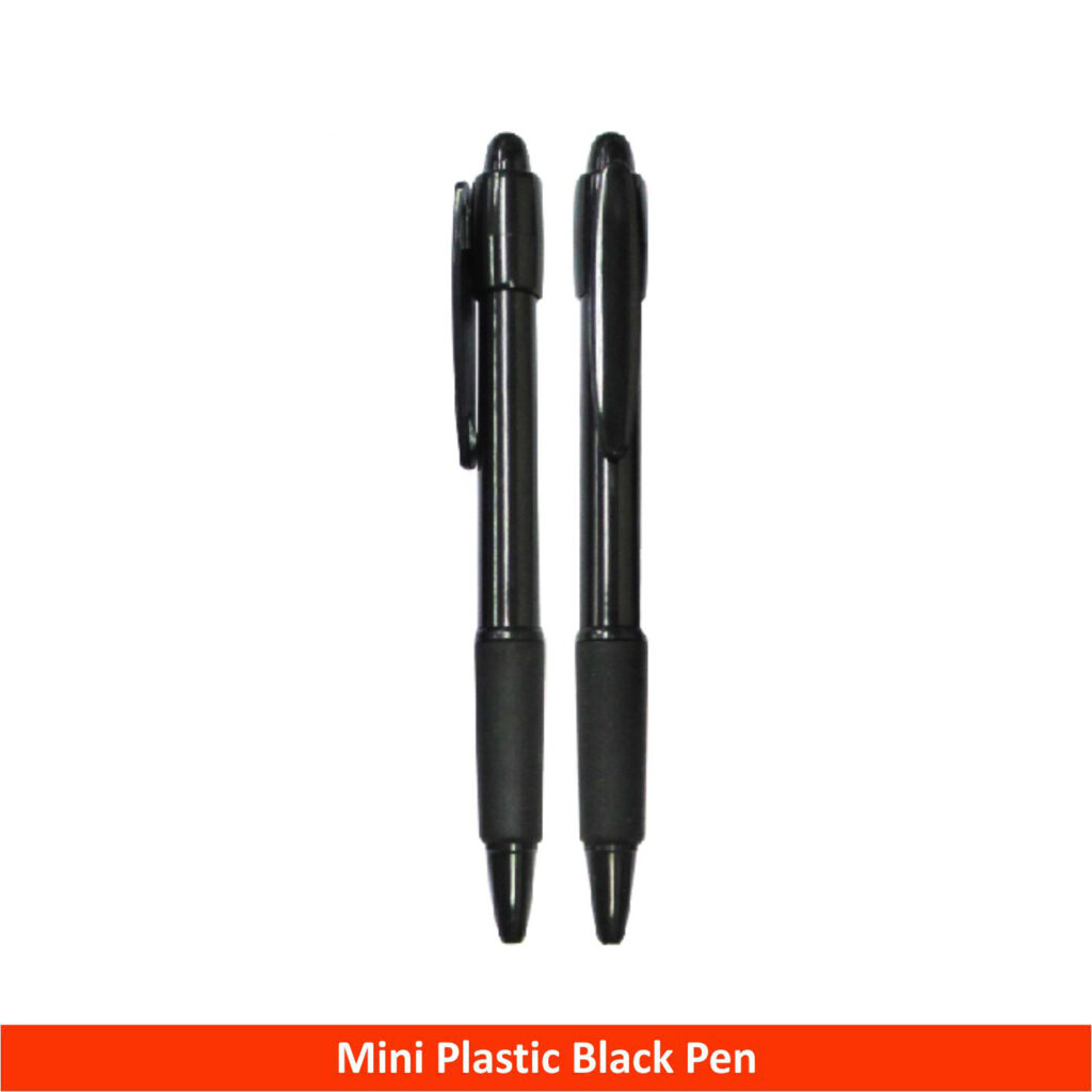 Mini Plastic Black Pen – iTrophy