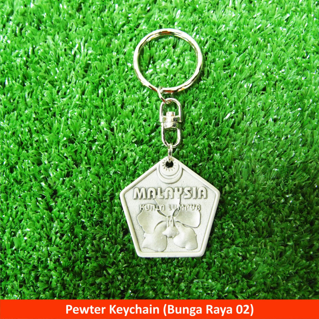 PPK – Pentagon Pewter Keychain (Bunga Raya 02) – iTrophy