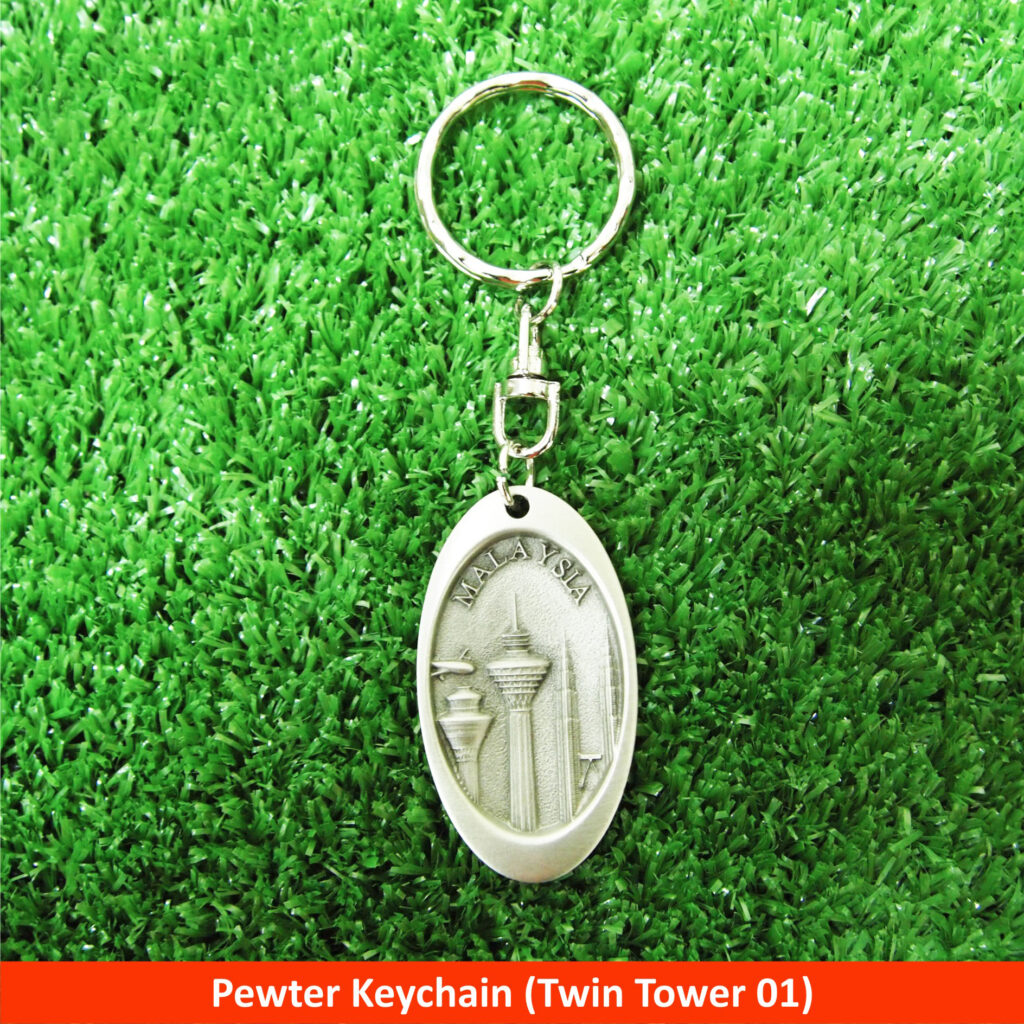 OPK – Oval Pewter Keychain (Twin Tower 01) – iTrophy