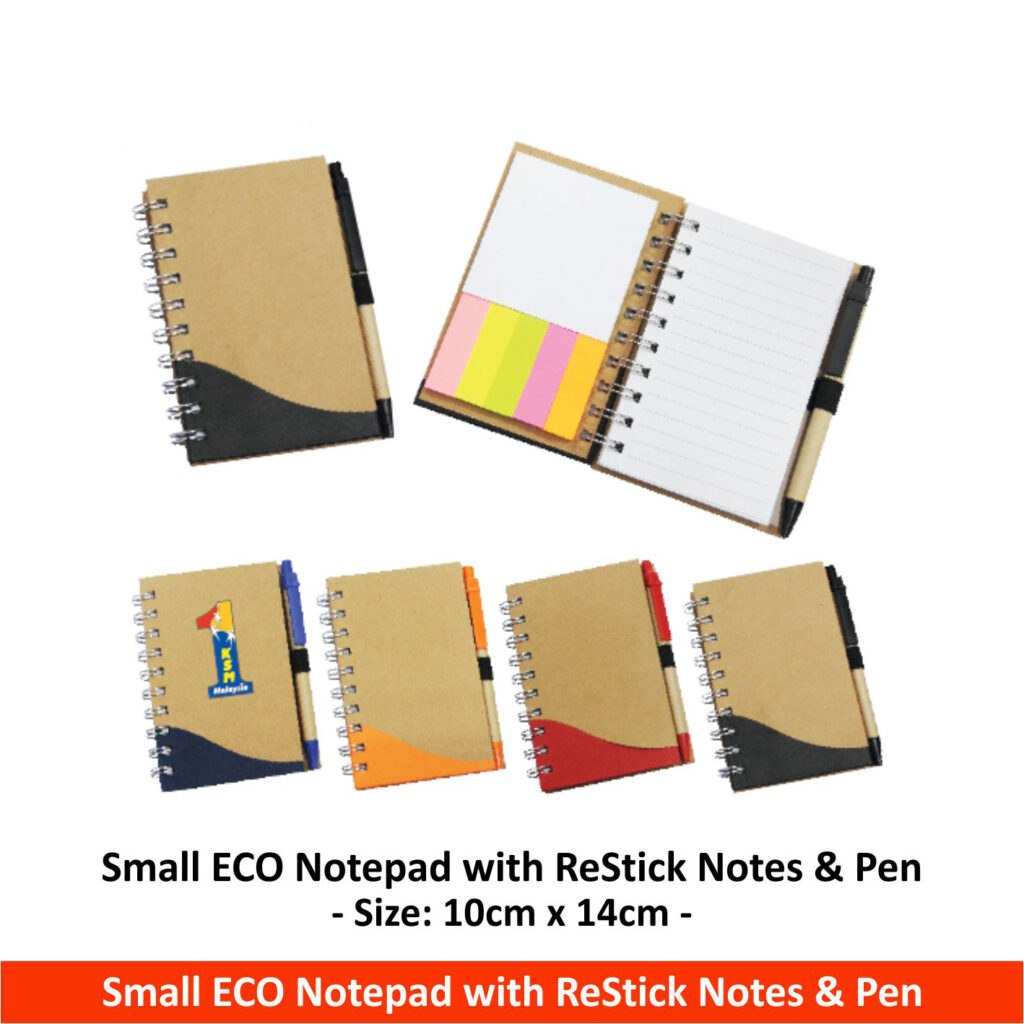 Small ECO Notepad with Restick Notes & Pen – iTrophy