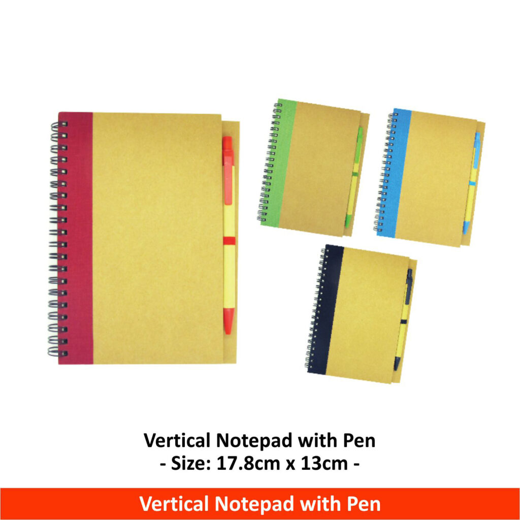 Vertical Notepad with Pen – iTrophy