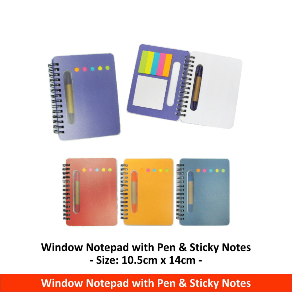 Window Notepad With Pen & Sticky Notes – iTrophy
